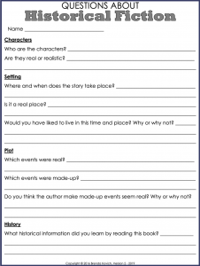 Teaching Historical Fiction with Reading Activities for Kids