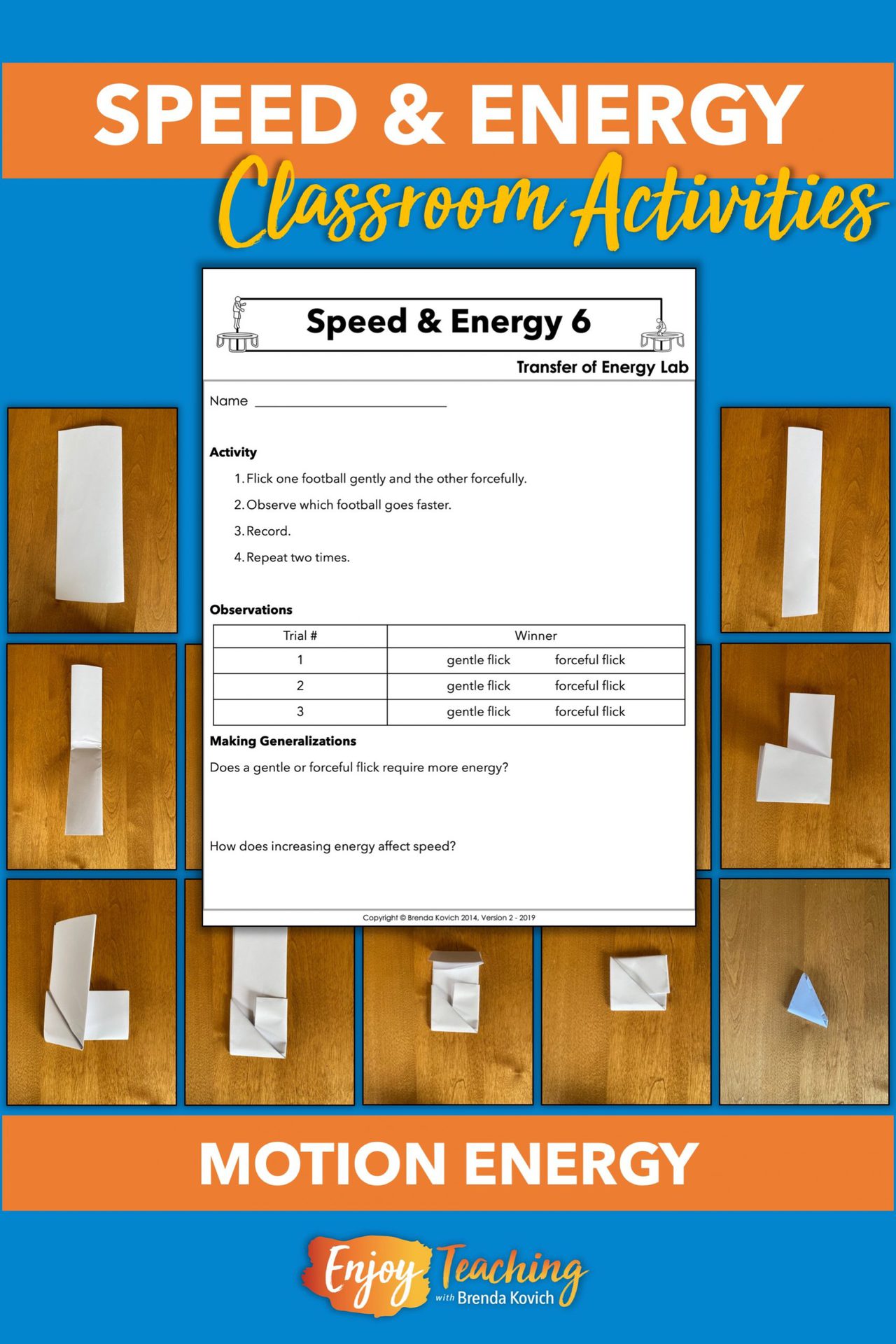 Teaching the Relationship Between Speed and Energy