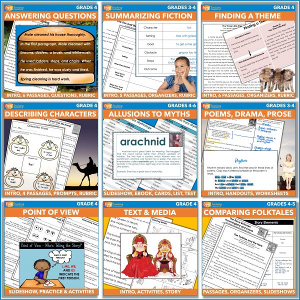 Fourth Grade Literature Activities for Kids - Teaching the CCSS