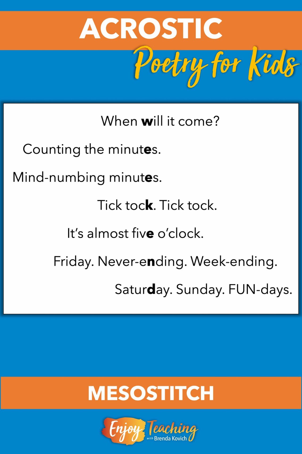 Teaching Acrostic Poetry - ABC Poems for Kids