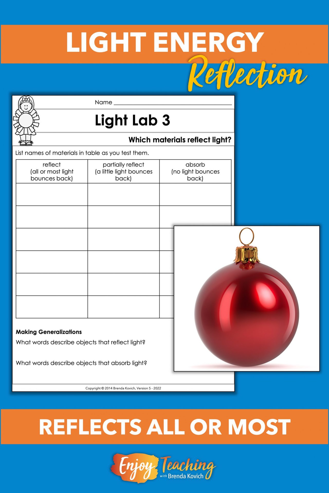 Simple Reflection of Light Experiment for Kids