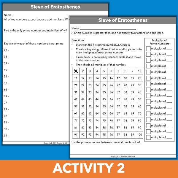 The Sieve of Eratosthenes - Powerful Prime Number Activity - Enjoy ...